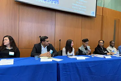 Panelists at the UML fall 2022 education symposium on "radical innovation"